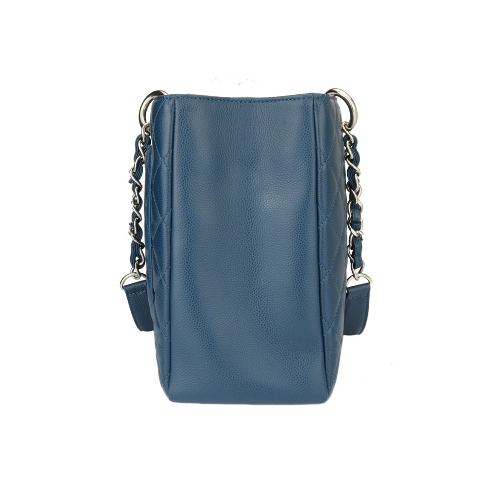 CHANEL Grand Shopping Tote (GST) Blue Caviar Silver Hardware 2013 ...